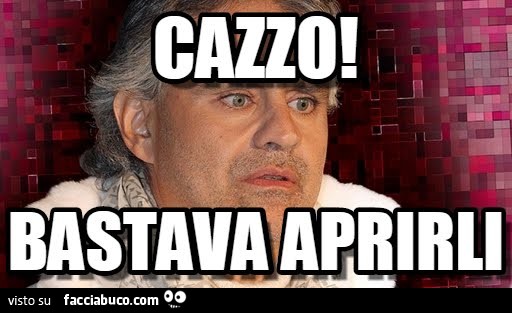 Tutti i meme su Andrea Bocelli - Facciabuco.com