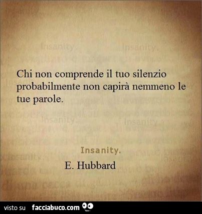 Chi non comprende il tuo silenzio probabilmente non capirà nemmeno le ...