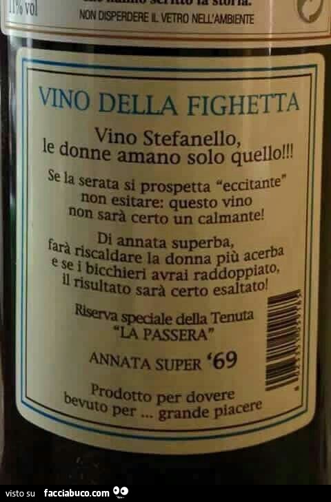 Vino della fighetta - Facciabuco.com